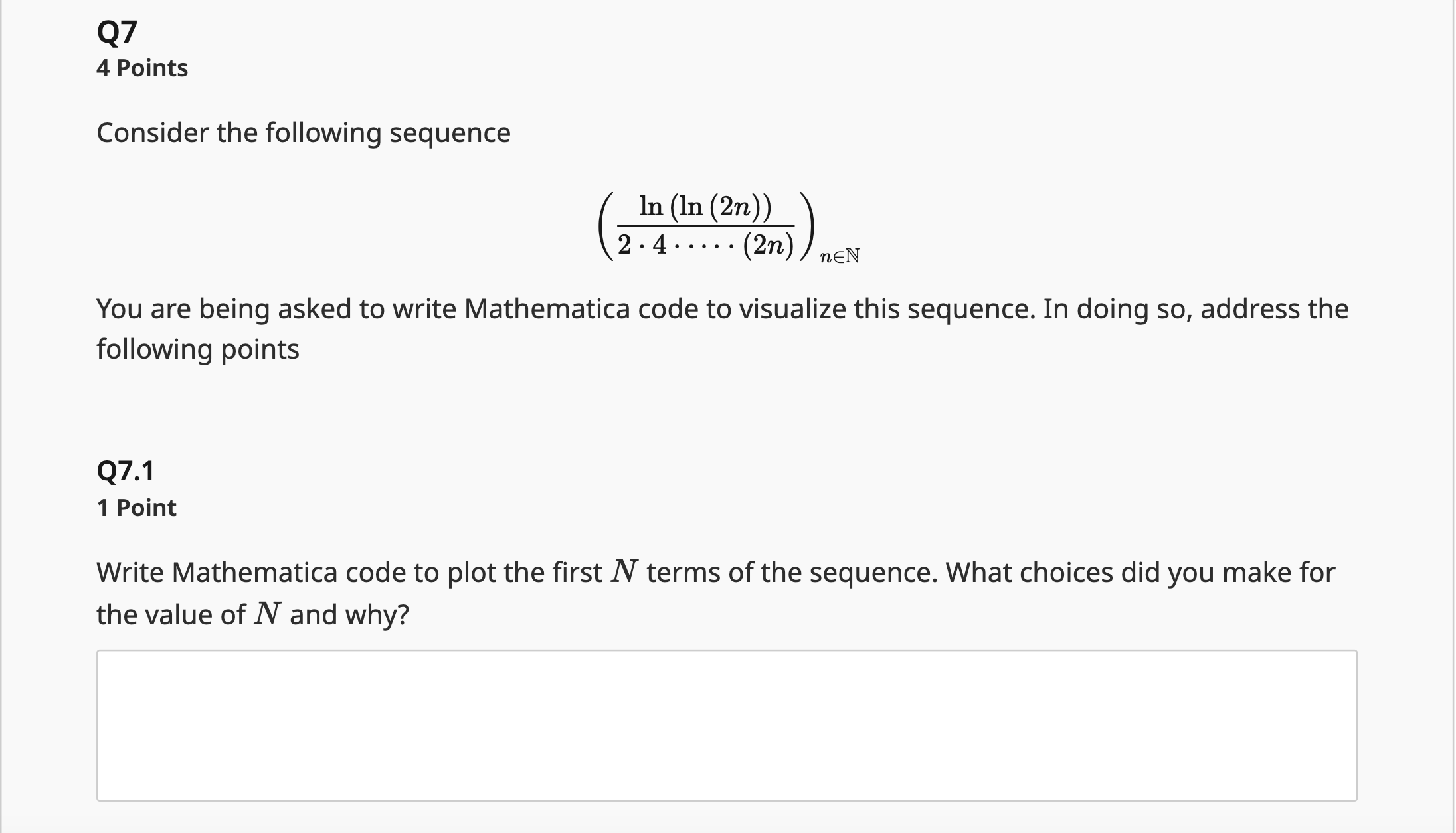 Solved Q7 4 Points Consider the following sequence | Chegg.com