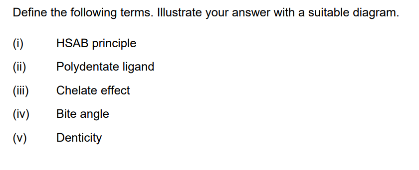 Solved Define the following terms. Illustrate your answer | Chegg.com