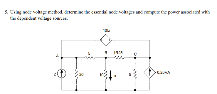 Solved Use node voltage method, find essential node voltages | Chegg.com