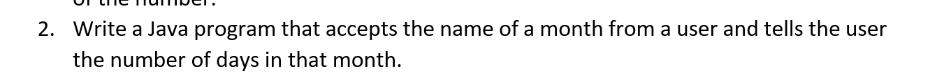 Solved 2. Write a Java program that accepts the name of a | Chegg.com