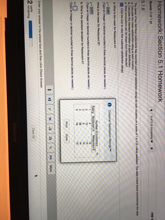 Solved Homework Section 5 1 Homework C What 15