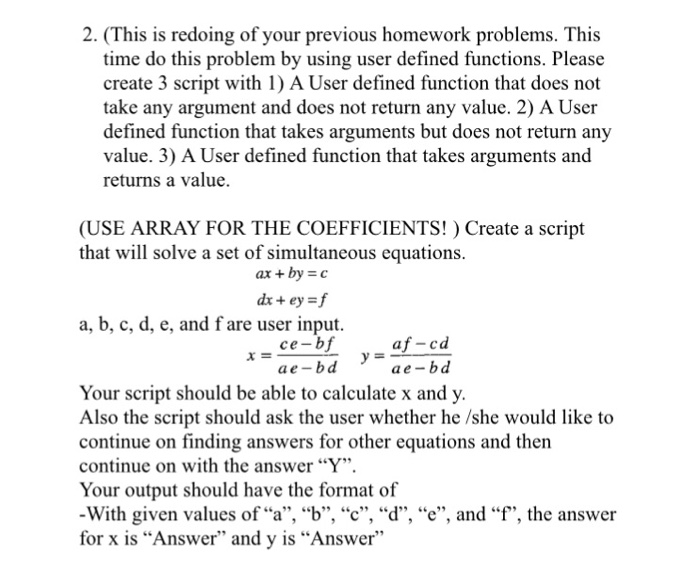 Solved 2 This Is Redoing Of Your Previous Homework 
