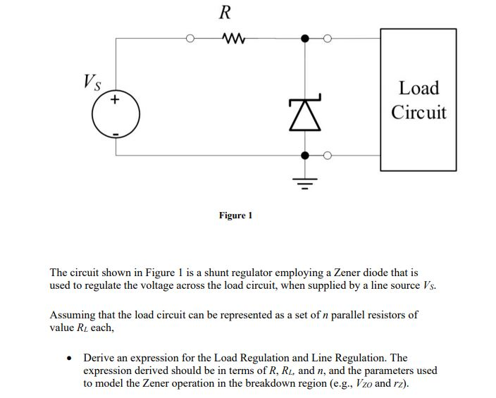Solved Vs Load Circuit Figure 1 The circuit shown in Figure | Chegg.com