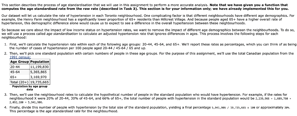 Solved This section describes the process of age | Chegg.com