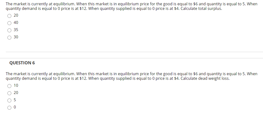 Solved The market is currently at equilibrium. When this | Chegg.com