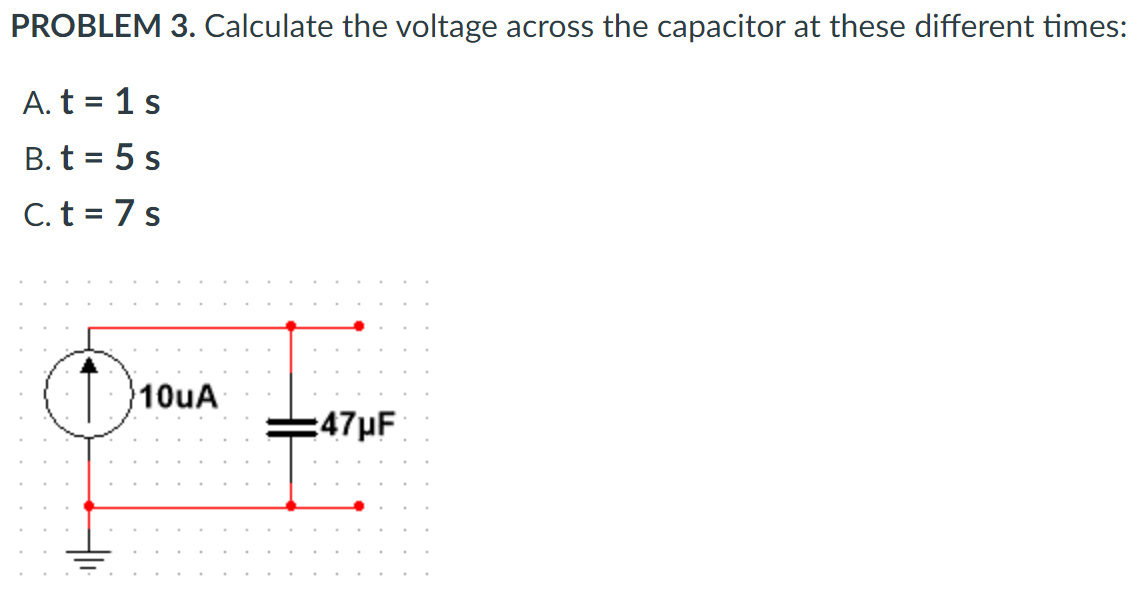 Solved PROBLEM 3. Calculate the voltage across the capacitor | Chegg.com