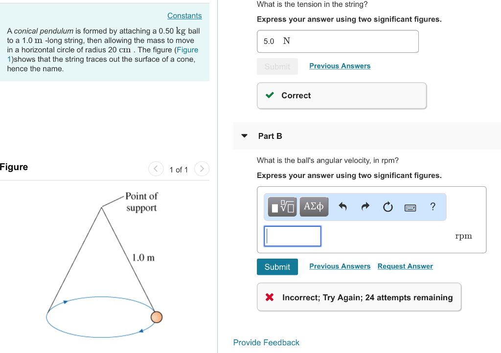 Solved What is the tension in the string? Constants Express | Chegg.com