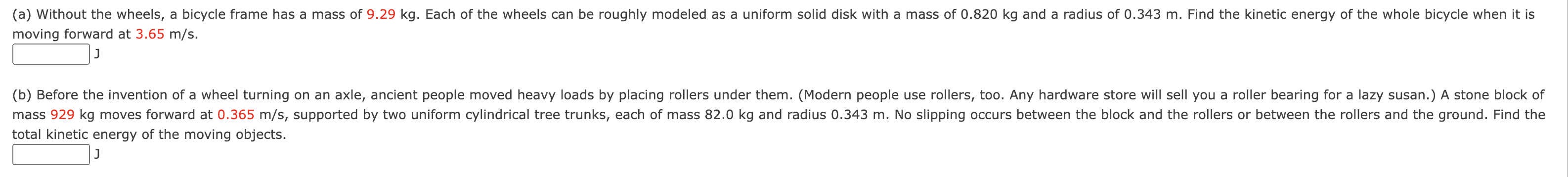 Solved (a) Without the wheels, a bicycle frame has a mass of | Chegg.com