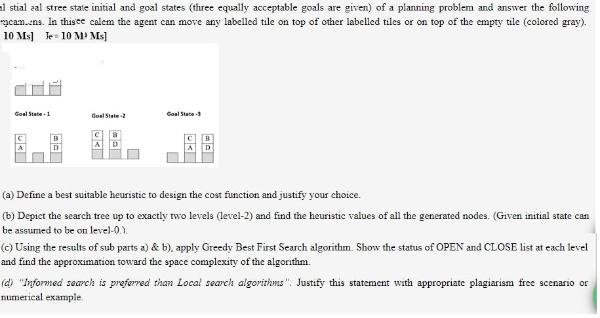 1 stial zal stree state initial and goal states | Chegg.com