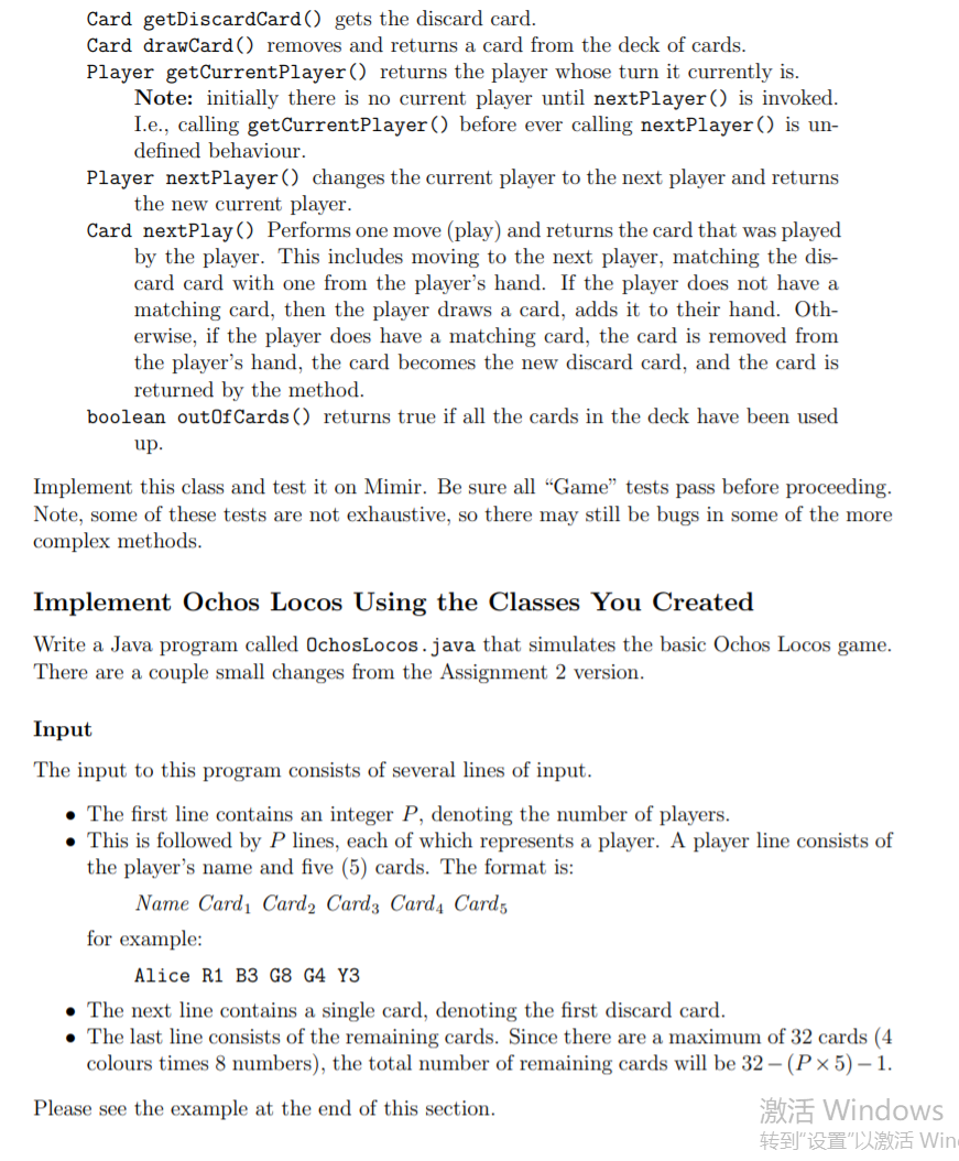 Solved Part I: Ochos Locos Faciles We will create the game | Chegg.com