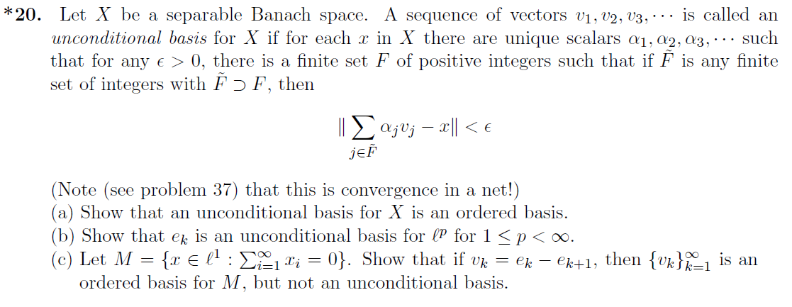 Let X be a separable Banach space. A sequence of | Chegg.com