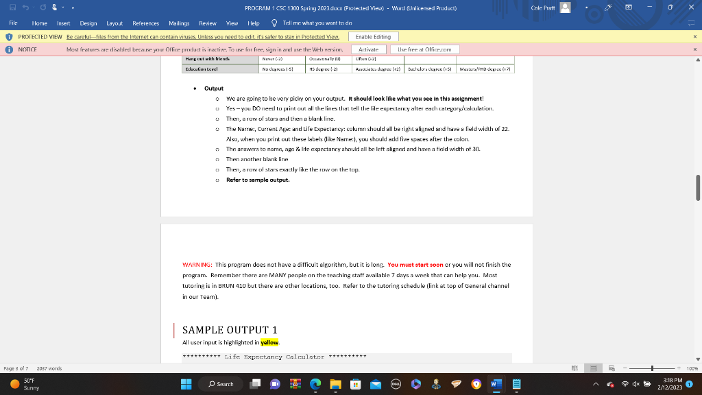 Solved PROGRAM DESCRIPTION Your program must ask the user | Chegg.com