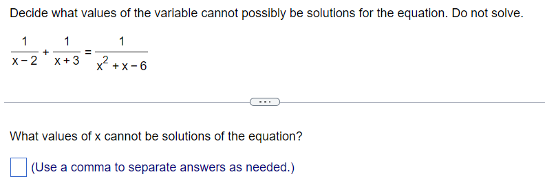 Solved Decide what values of the variable cannot possibly be | Chegg.com