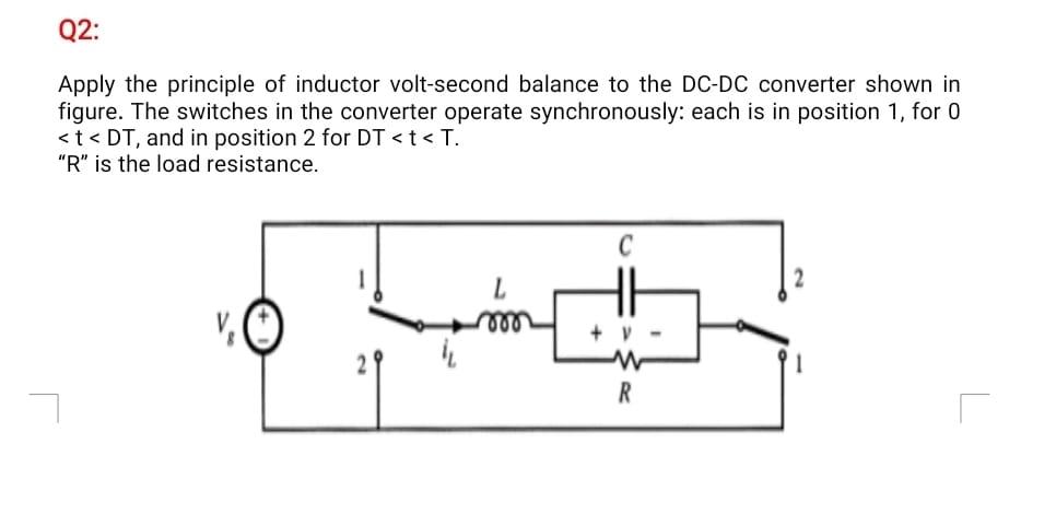 Solved Q2: Apply the principle of inductor volt-second | Chegg.com