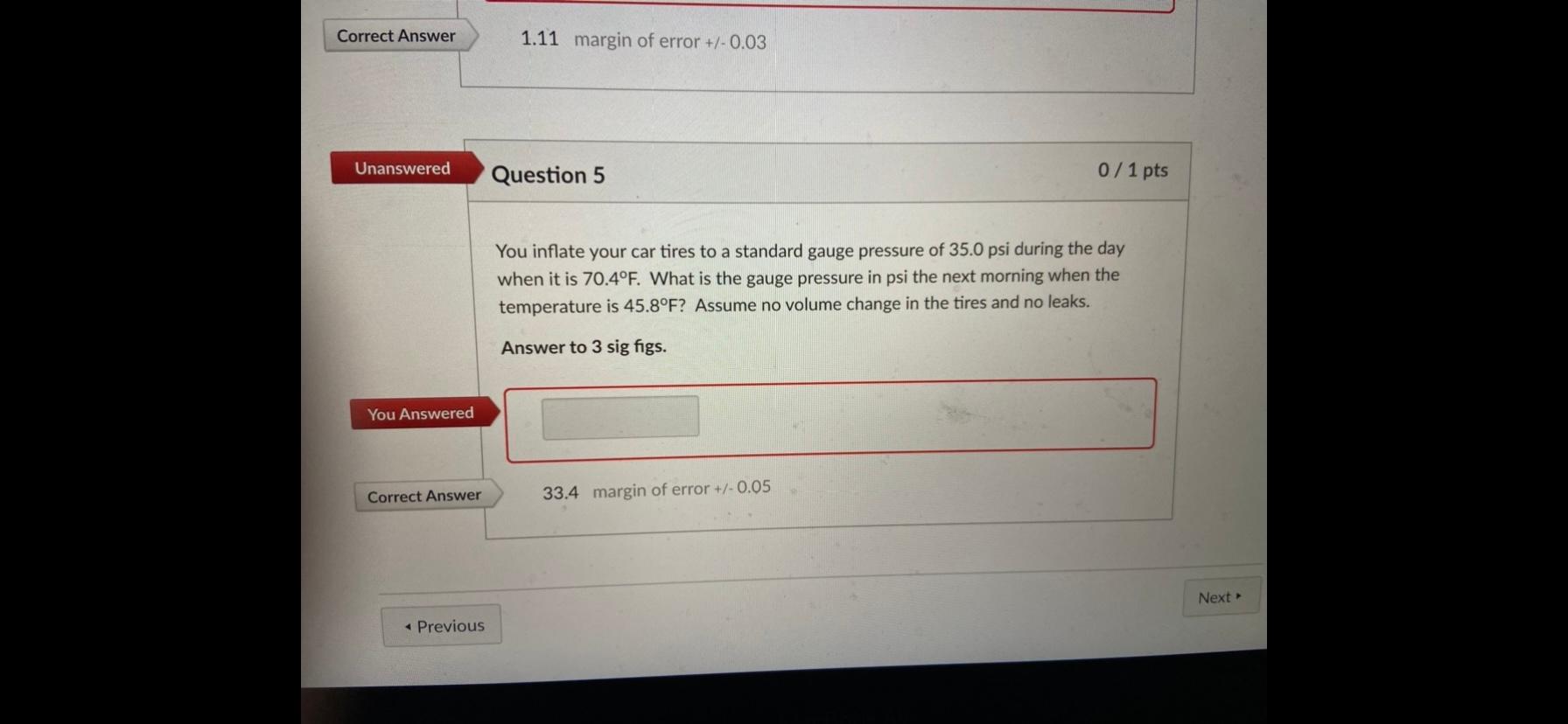 Solved You inflate your car tires to a standard gauge | Chegg.com