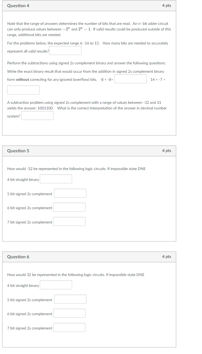 Solved Write The Following Decimal Values In 4 Bit 4th Bit 5260
