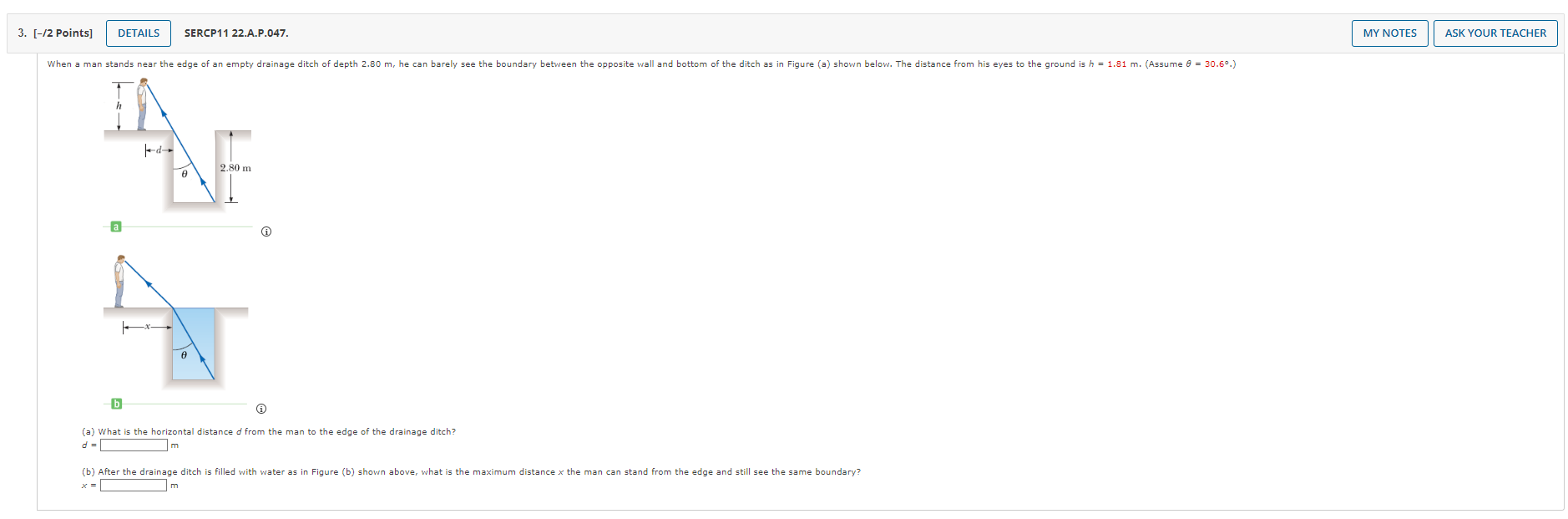 Solved 3. [-/2 Points] DETAILS SERCP11 22.A.P.047. (1) (a) | Chegg.com