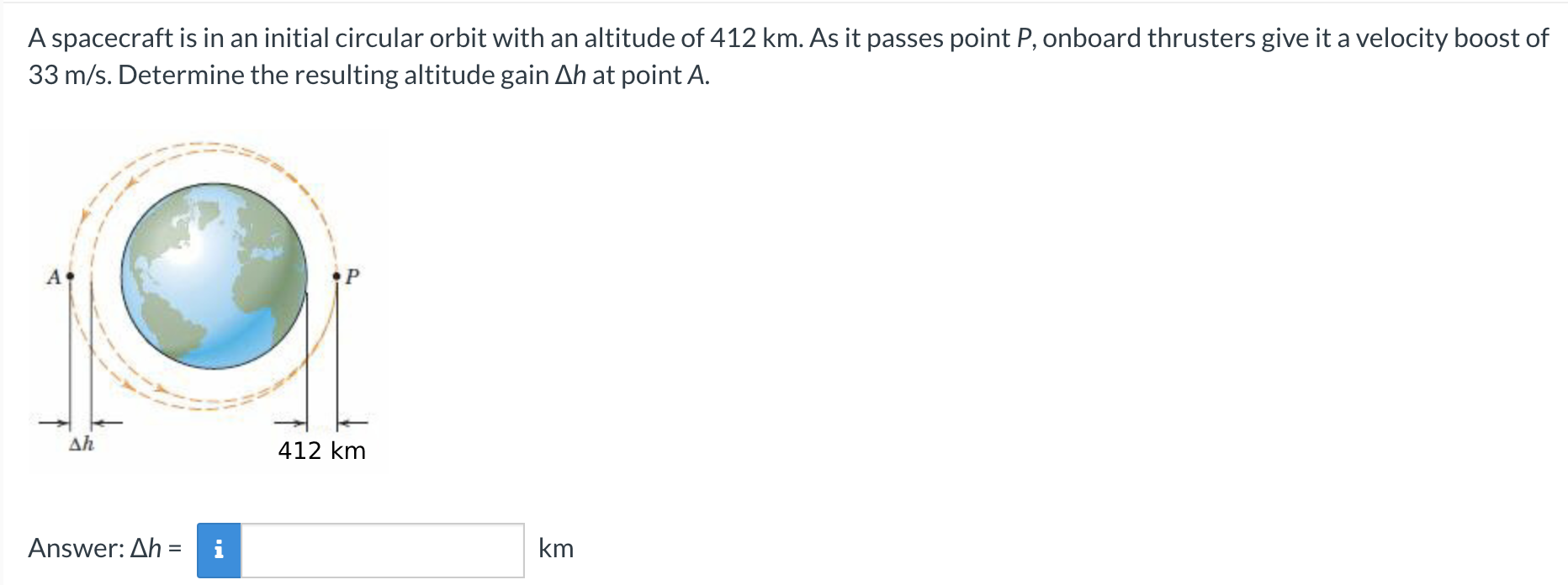 Solved A spacecraft is in an initial circular orbit with an | Chegg.com