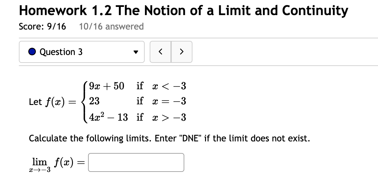 Solved Homework 1.2 The Notion of a Limit and Continuity | Chegg.com
