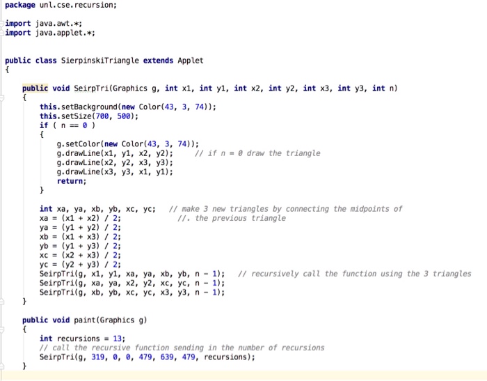 Solved Case Study 3: Sierpinski Triangle A fractal is a | Chegg.com