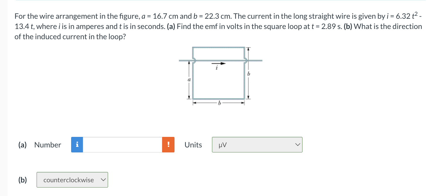 Solved For the wire arrangement in ﻿the figure, a=16.7cm | Chegg.com