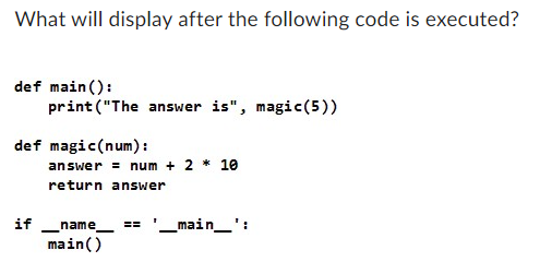 Solved What will display after the following code is | Chegg.com