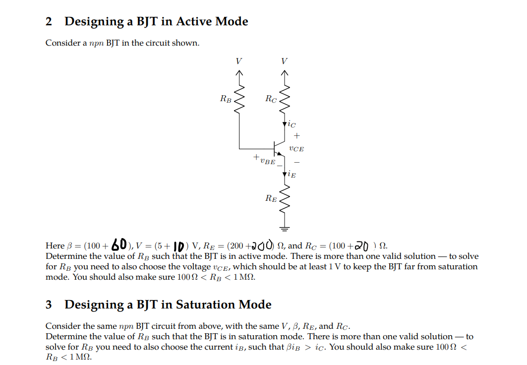 Solved 1 Analyzing the DC Operating Point of a BJT Consider | Chegg.com