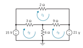Solved Use the mesh current method to determine i1, ﻿i2 ﻿and | Chegg.com