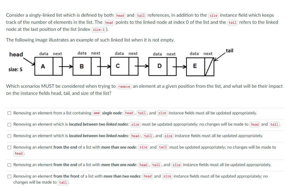 Solved Consider a singly-linked list which is defined by | Chegg.com