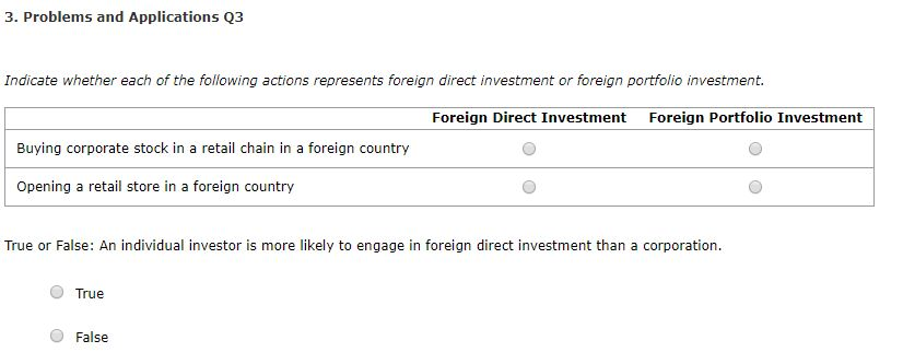 Solved 3. Problems and Applications Q3 Indicate whether each | Chegg.com
