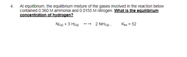 Solved At equilibrium, the equilibrium mixture of the gases | Chegg.com