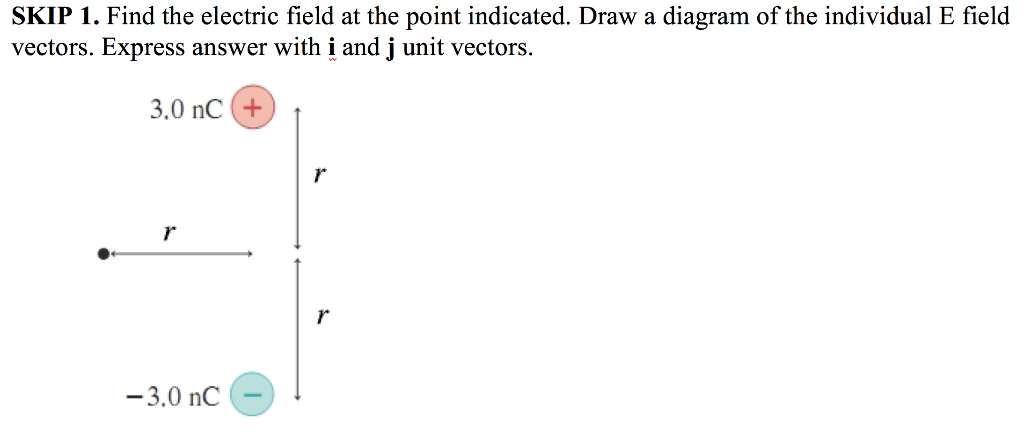 Solved Find the electric field at the point indicated. Draw | Chegg.com