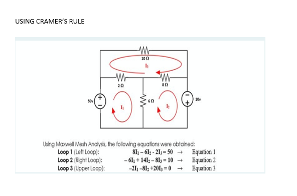 Solved USING CRAMER'S RULE | Chegg.com