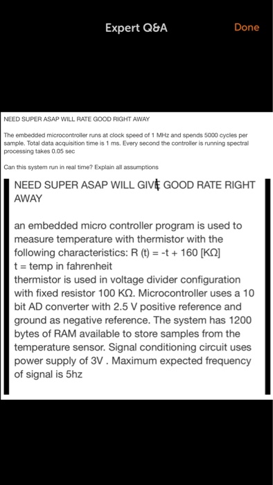 Solved Expert Q&A Done NEED SUPER ASAP WILL RATE GOOD RIGHT | Chegg.com