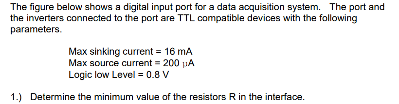 Solved The figure below shows a digital input port for a | Chegg.com