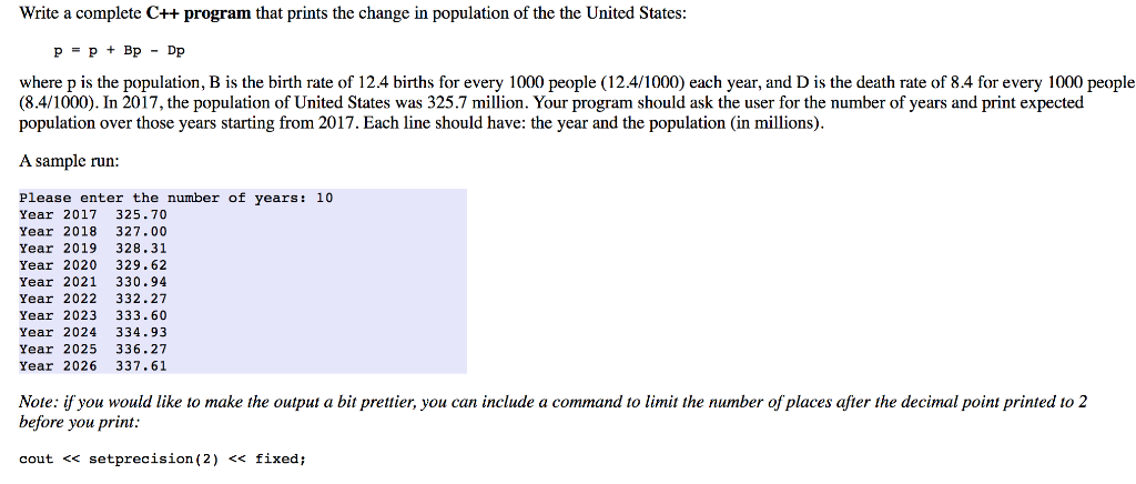 Solved Write a complete C++ program that prints the change | Chegg.com