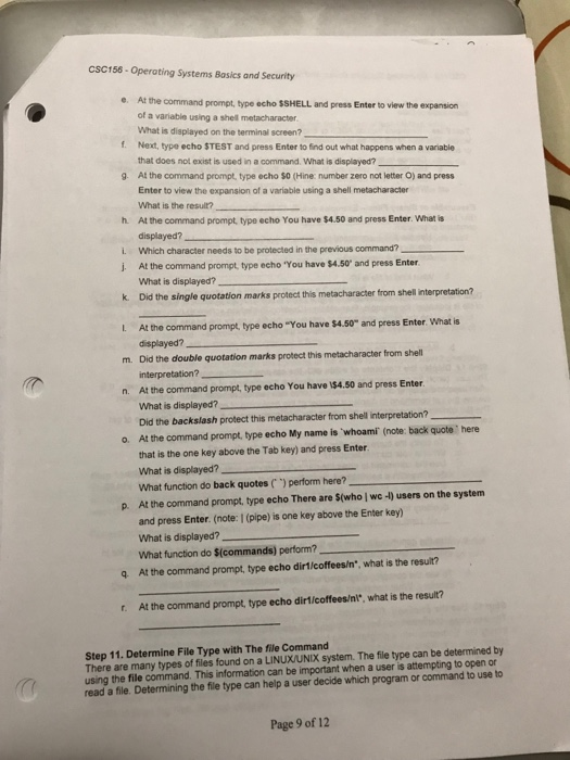 Solved Worksheet Objectives Become familiar with the file | Chegg.com