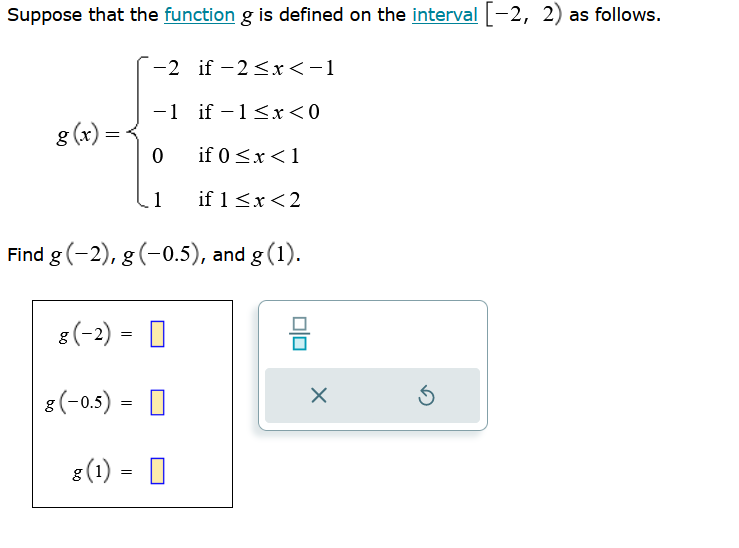 Solved Suppose that the function g ﻿is defined on the | Chegg.com