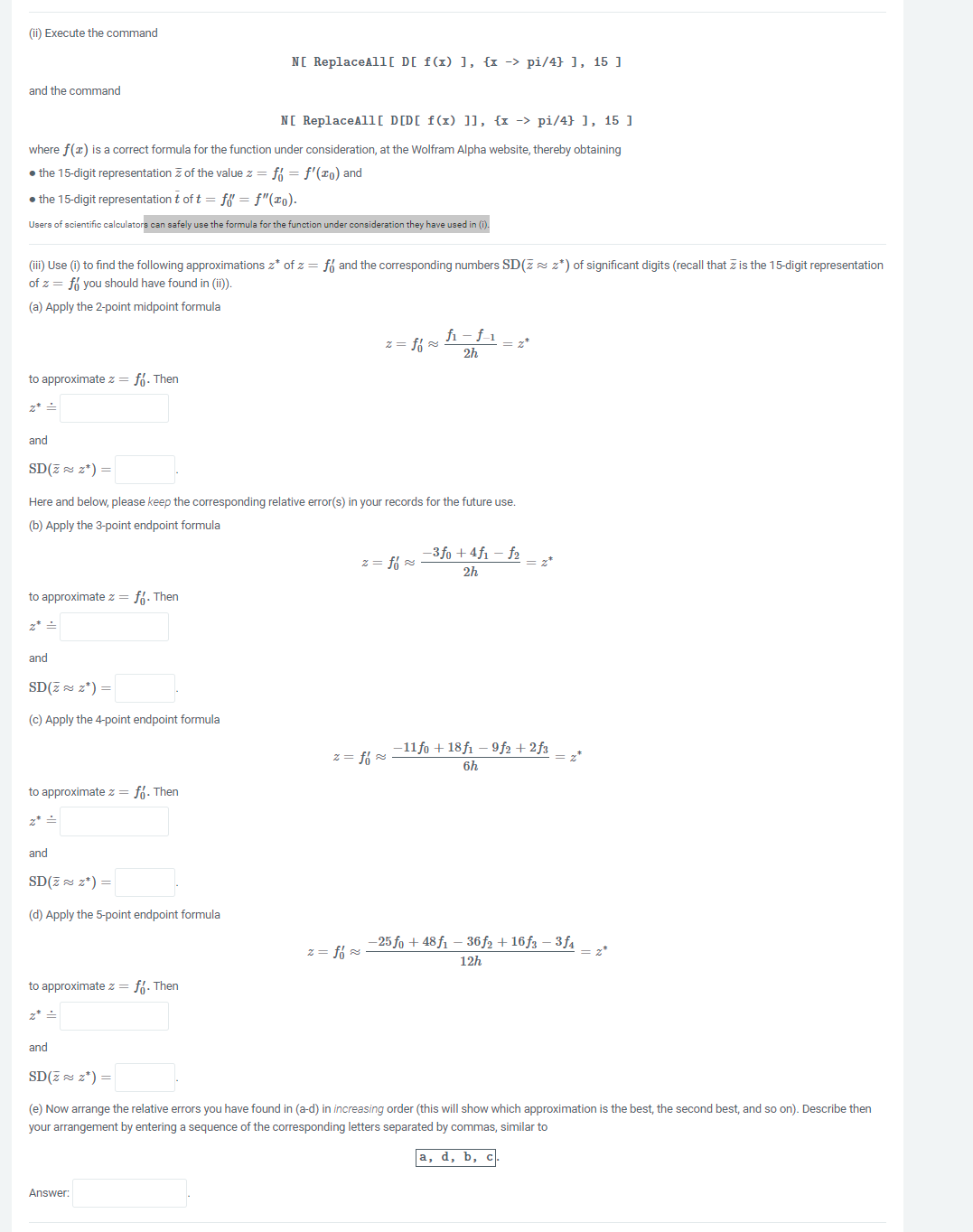 (ii) Execute the command N[ ReplaceAll | Chegg.com