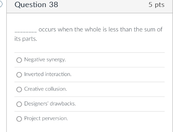 Solved Question 385 ﻿ptsoccurs when the whole is less than | Chegg.com