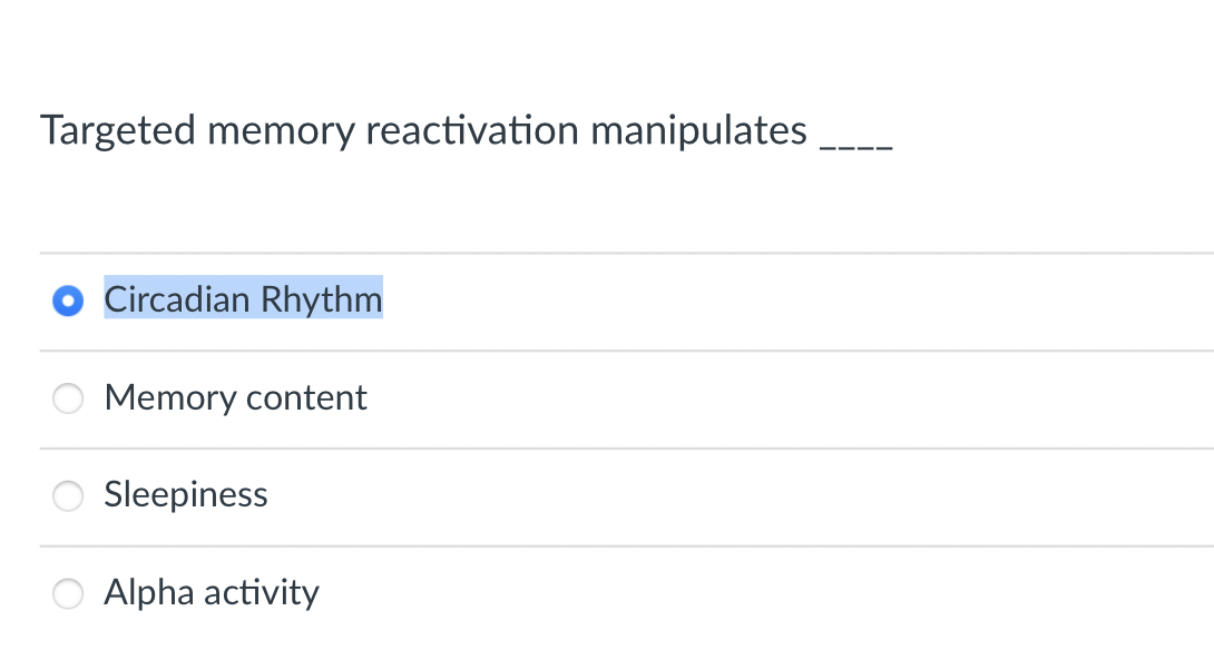 Solved Targeted memory reactivation manipulates Circadian | Chegg.com