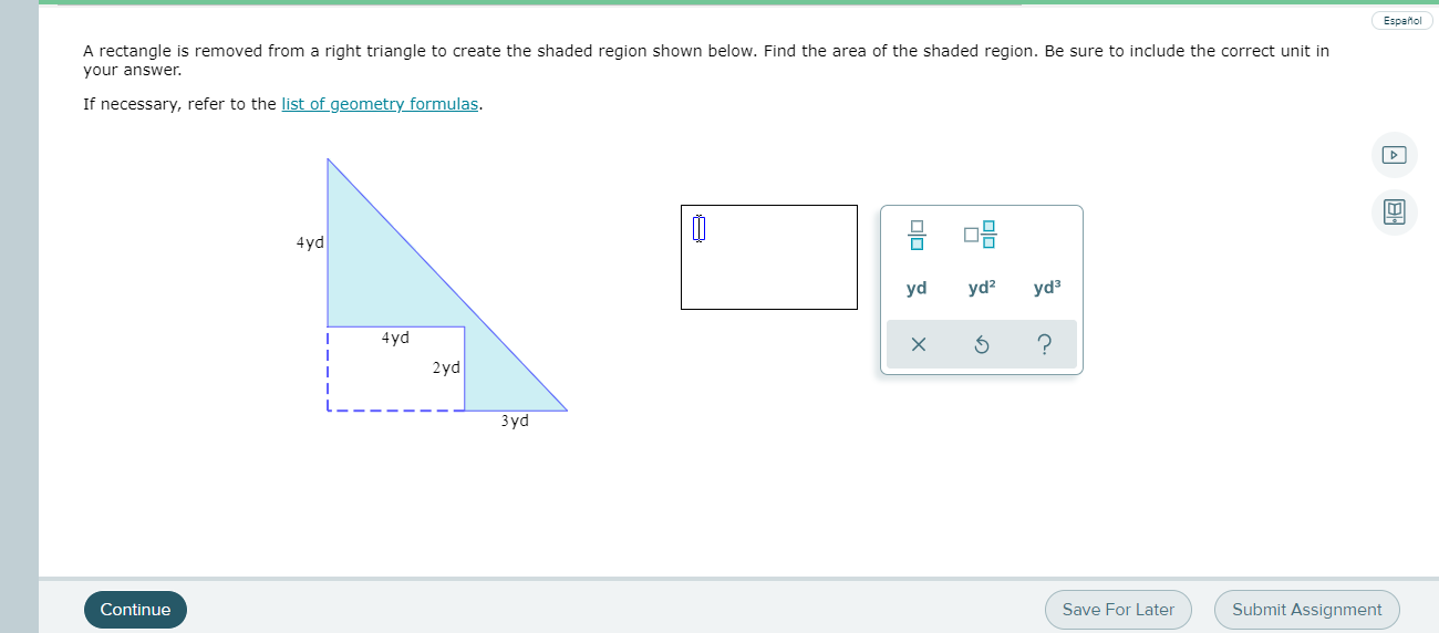 Solved A rectangle is removed from a right triangle to | Chegg.com