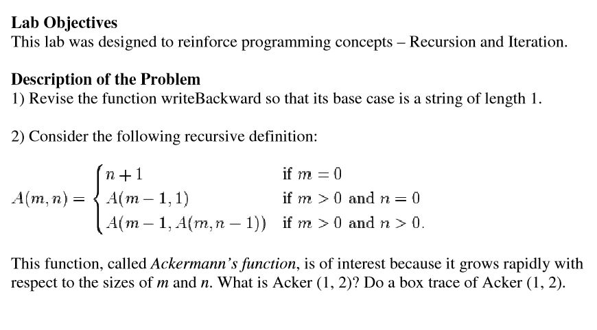 Solved Lab Objectives This lab was designed to reinforce | Chegg.com