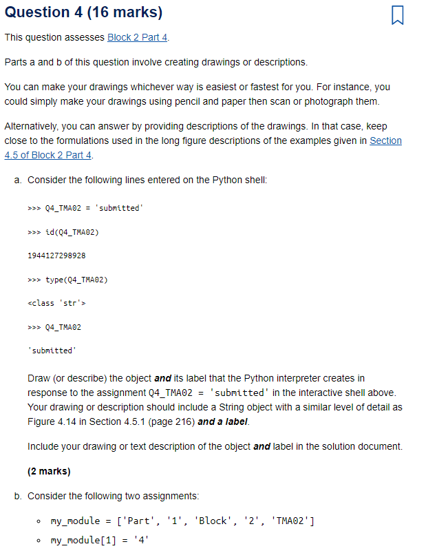 Solved This question assesses Block 2 Part 4. Parts a and b | Chegg.com Solved This question assesses Block 2 Part 4. Parts a and b | Chegg.com