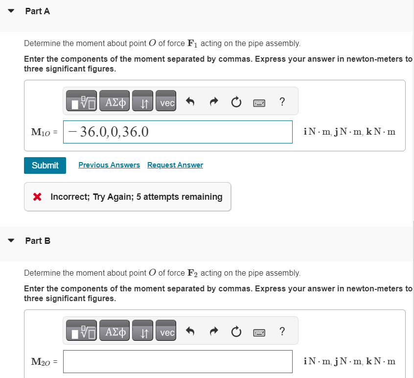 Solved Part C; Add these moments and calculate the magnitude | Chegg.com