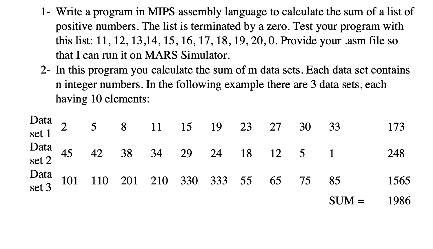 Solved A 2 1 Write A Program In Mips Assembly Language 