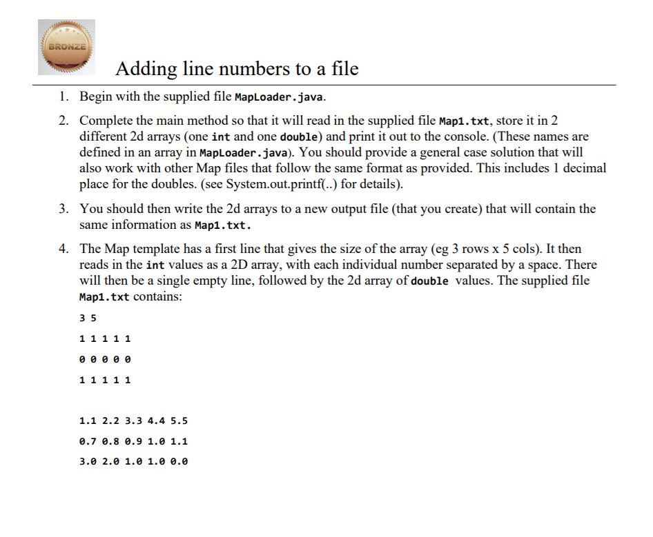 Solved MapLoader.Java import java.io.*; import | Chegg.com
