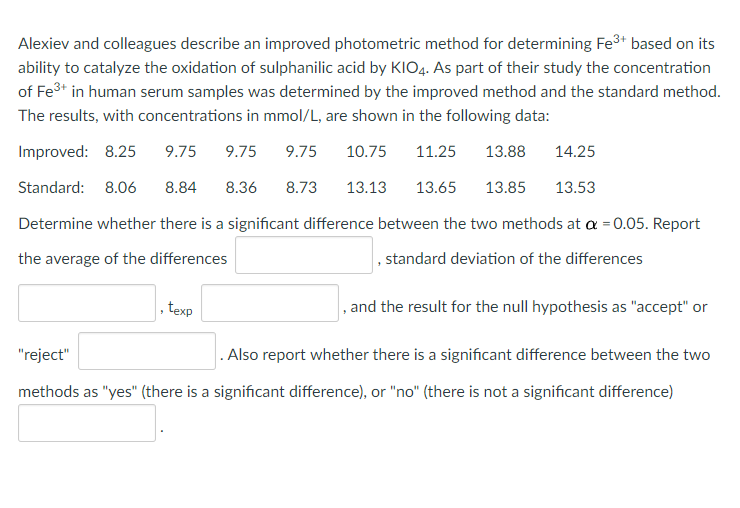 Solved Alexiev and colleagues describe an improved | Chegg.com