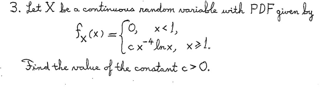 Solved 3. Let X be a continuous random variable with PDF | Chegg.com