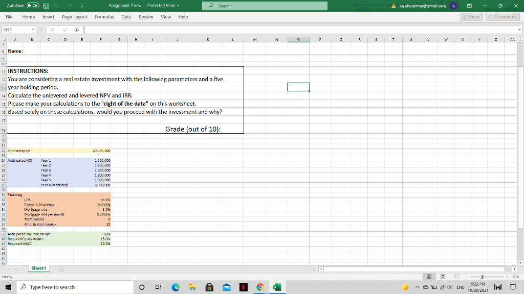 Solved AutoSave C H - Assignment 2 now. Protected View - o | Chegg.com